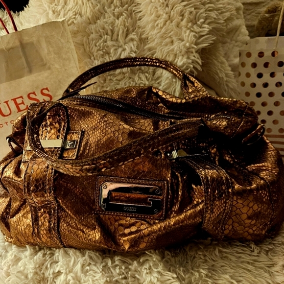 G by Guess | Bags | Guess Factory Vintage Original Glitzy Bronze Penny ...